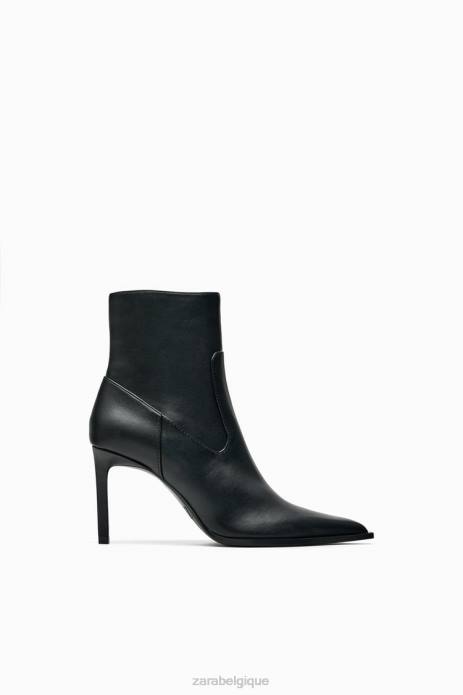 femmes Zara bottines à talons et bout pointu noir chaussure B20L732 ...
